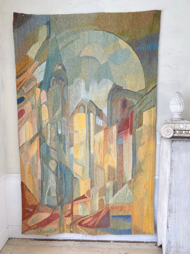 French Vintage Modern Art Tapestry Wall Hanging Mural Carpet - Etsy
