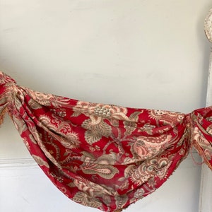 Red Indienne Festoon Valance Gorgeous French 19th Century Valance ...