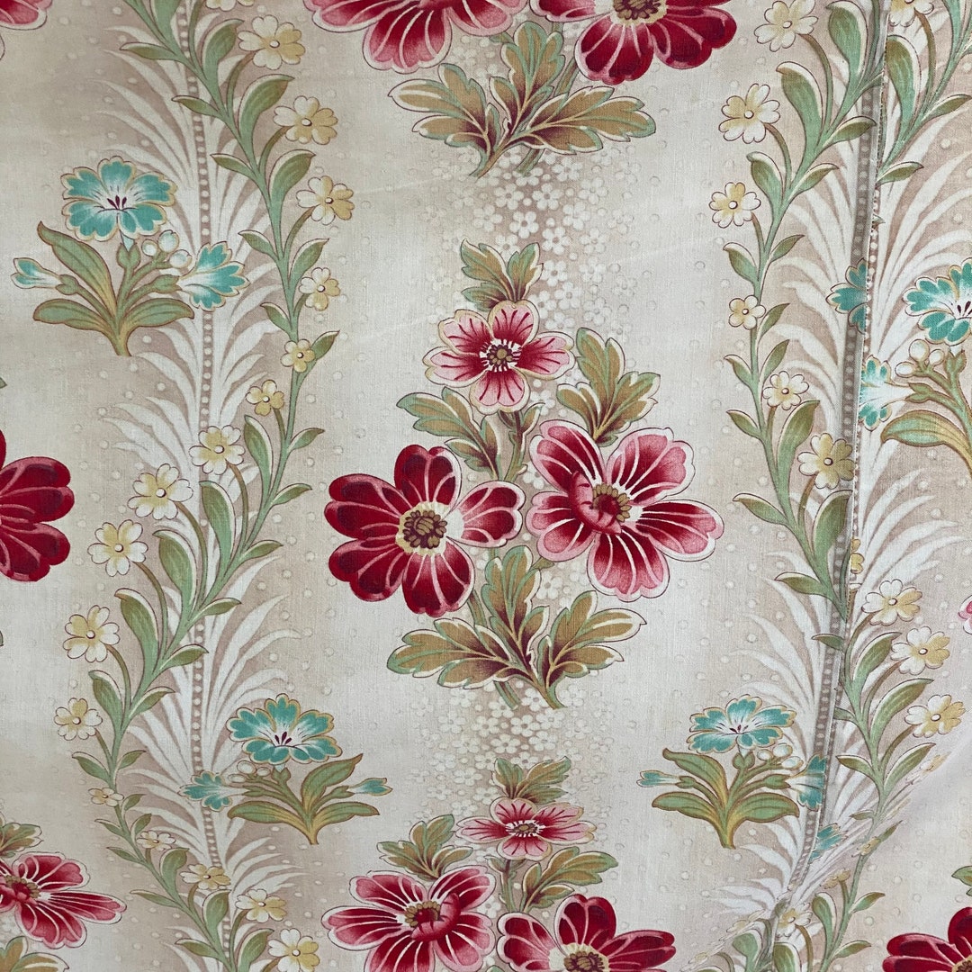 Cheerful Happy Vintage French Drape Curtain C1900 Art Nouveau Curtain ...