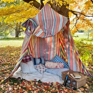 RARE French Antique / Vintage Beach Tent Textile the Textile Trunk ...