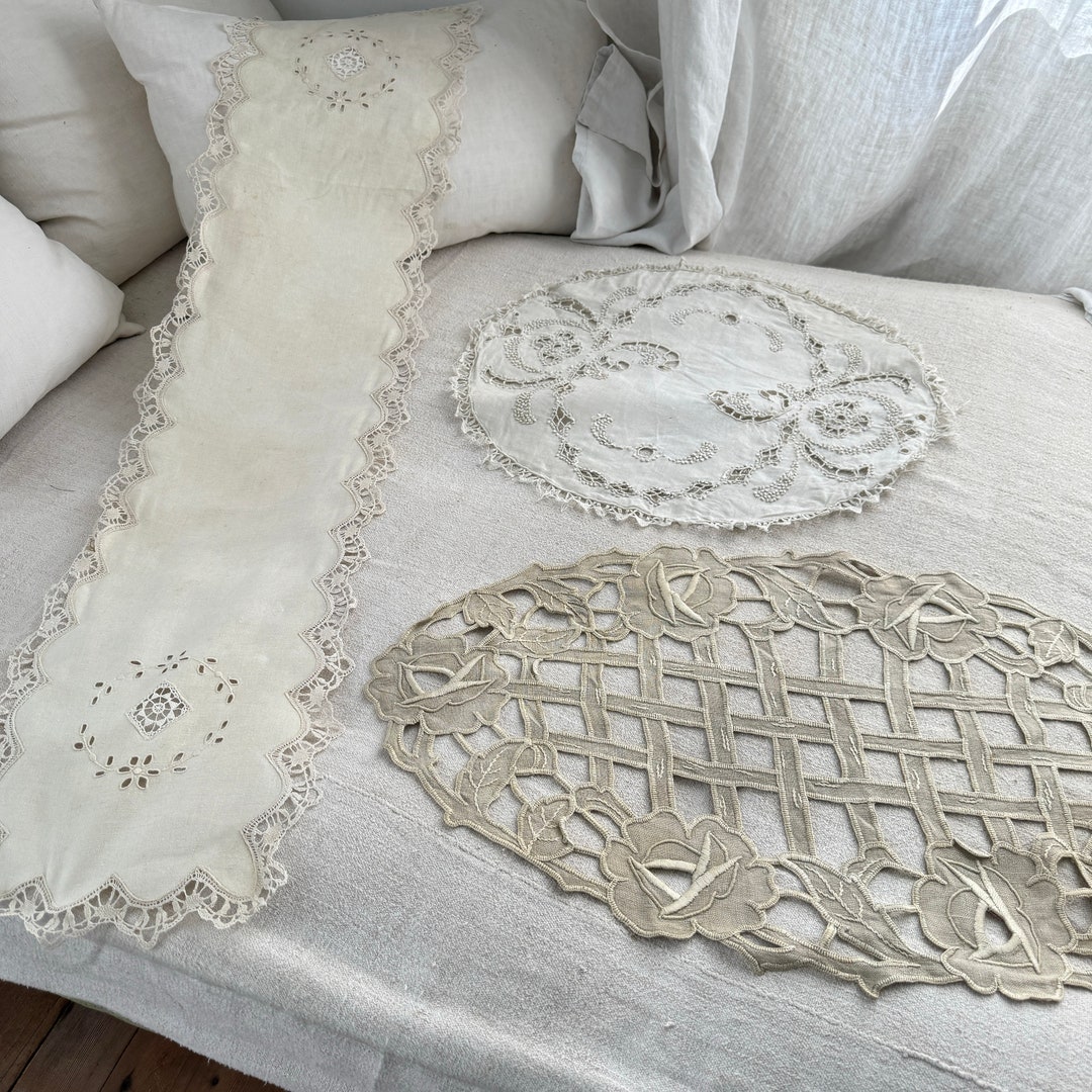 Antique Embellishments French Fabric Project Bundle Linen, Ticking, and ...