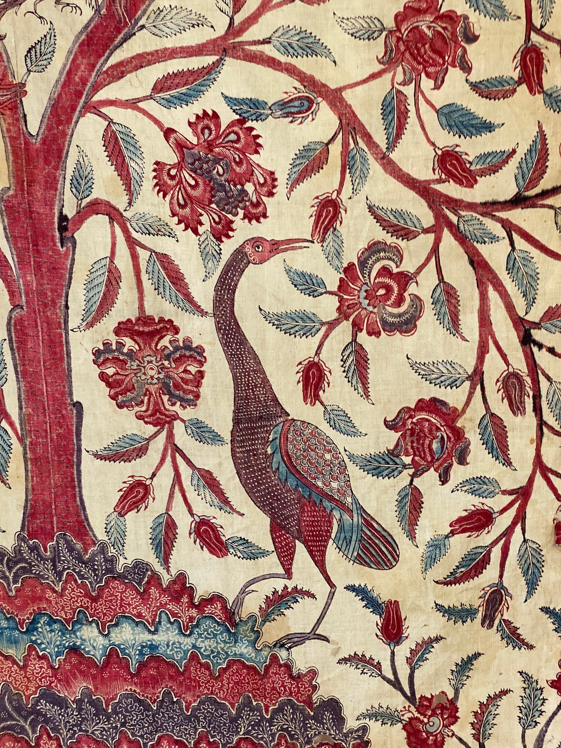 Antique Indian Palampore Chintz Painted 18th for European - Etsy