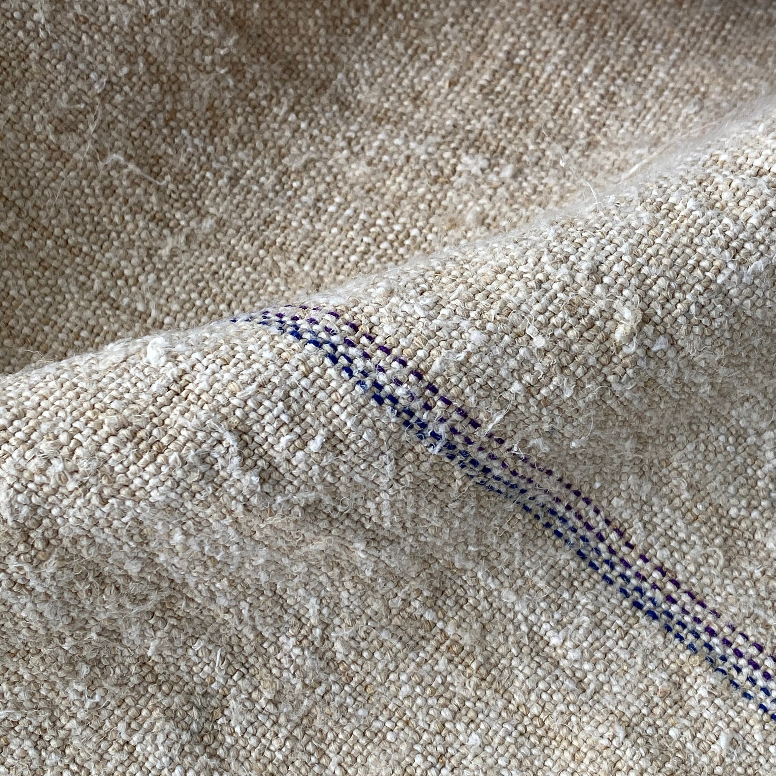 Nubby fabric hand woven homespun hemp Grainsack linen organic | Etsy