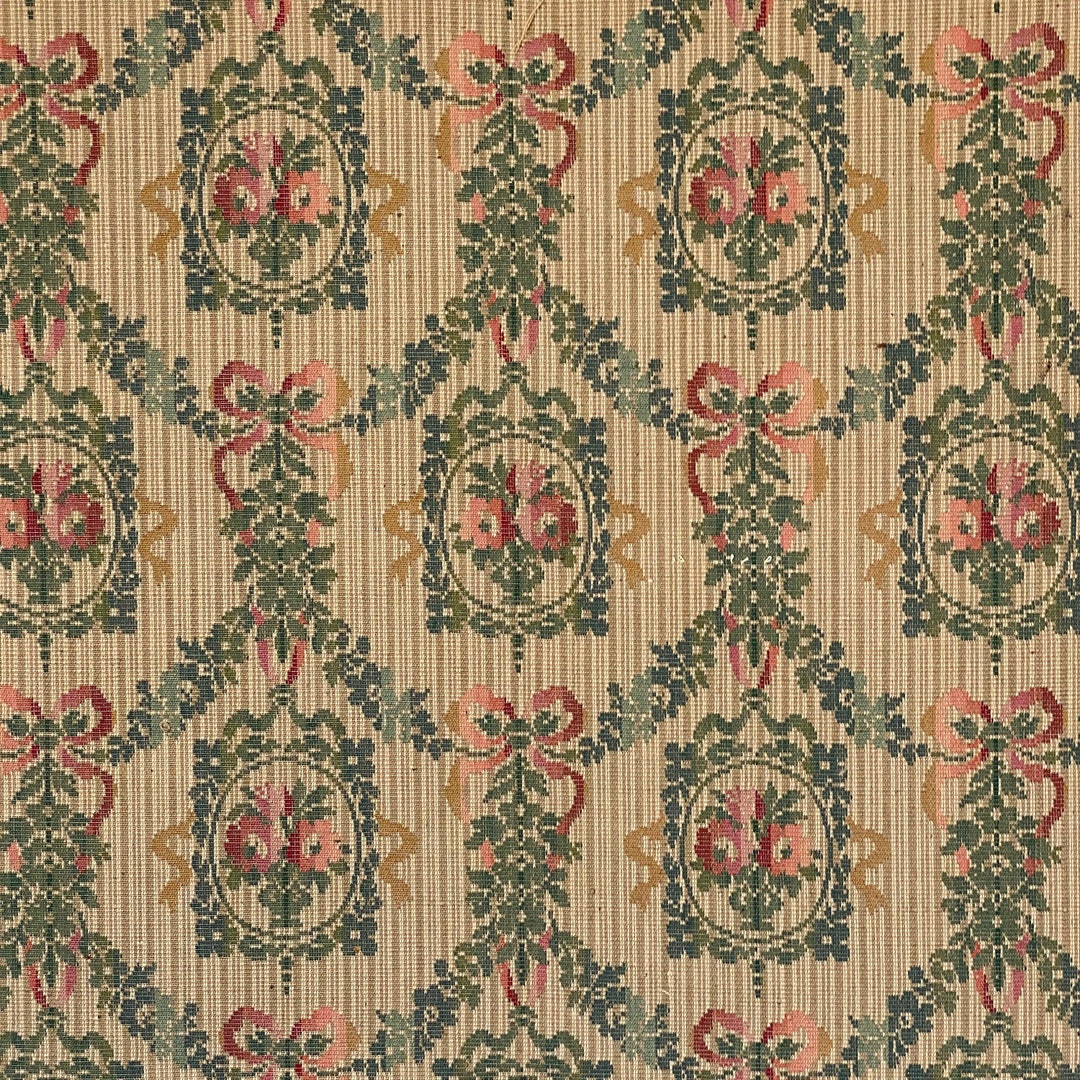 Antique 1920's Brocade Jacquard Fabric Sample UNUSED Vintage Upholstery ...