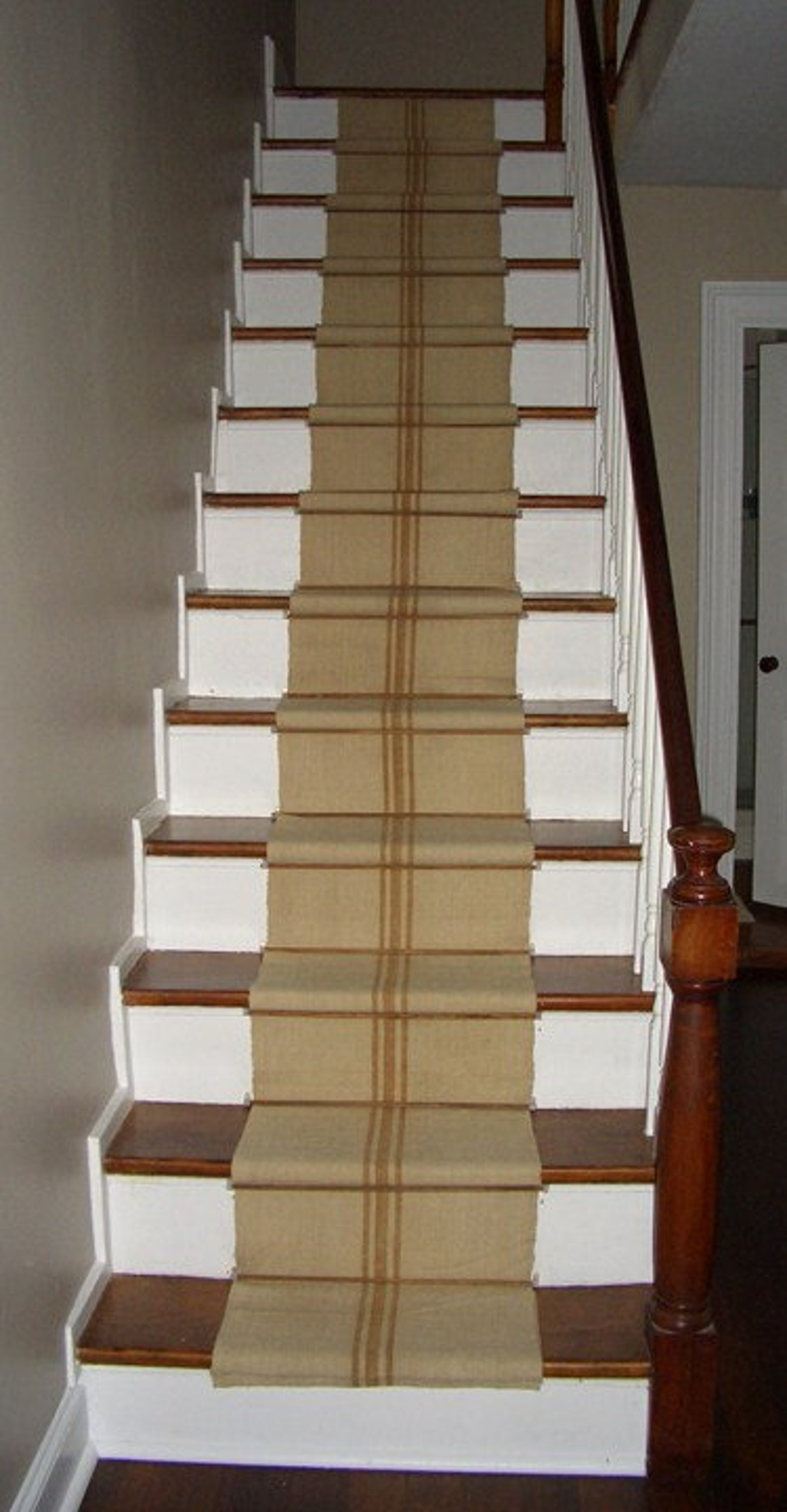 Stair Runner Heavy Hemp Grain Sack Fabric by the Purple Blue Antique ...