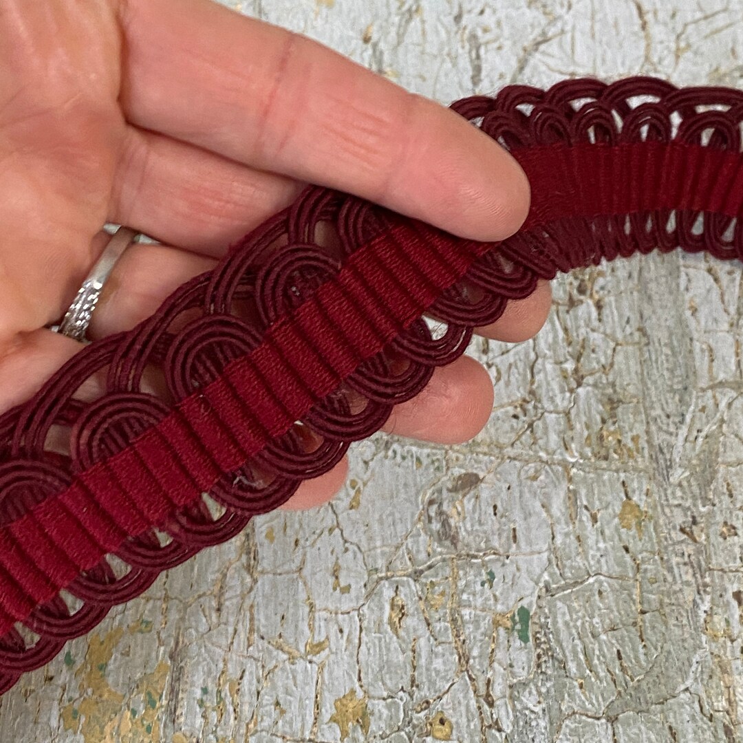 13.3 FEET Burgundy Antique French Passementerie Trim Gimp - Etsy