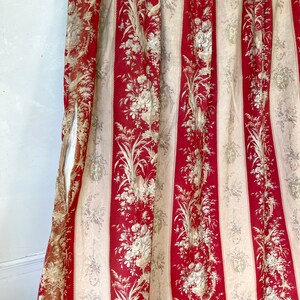 C 1880 Antique French Red Curtain Rococo Design Floralunique Window ...