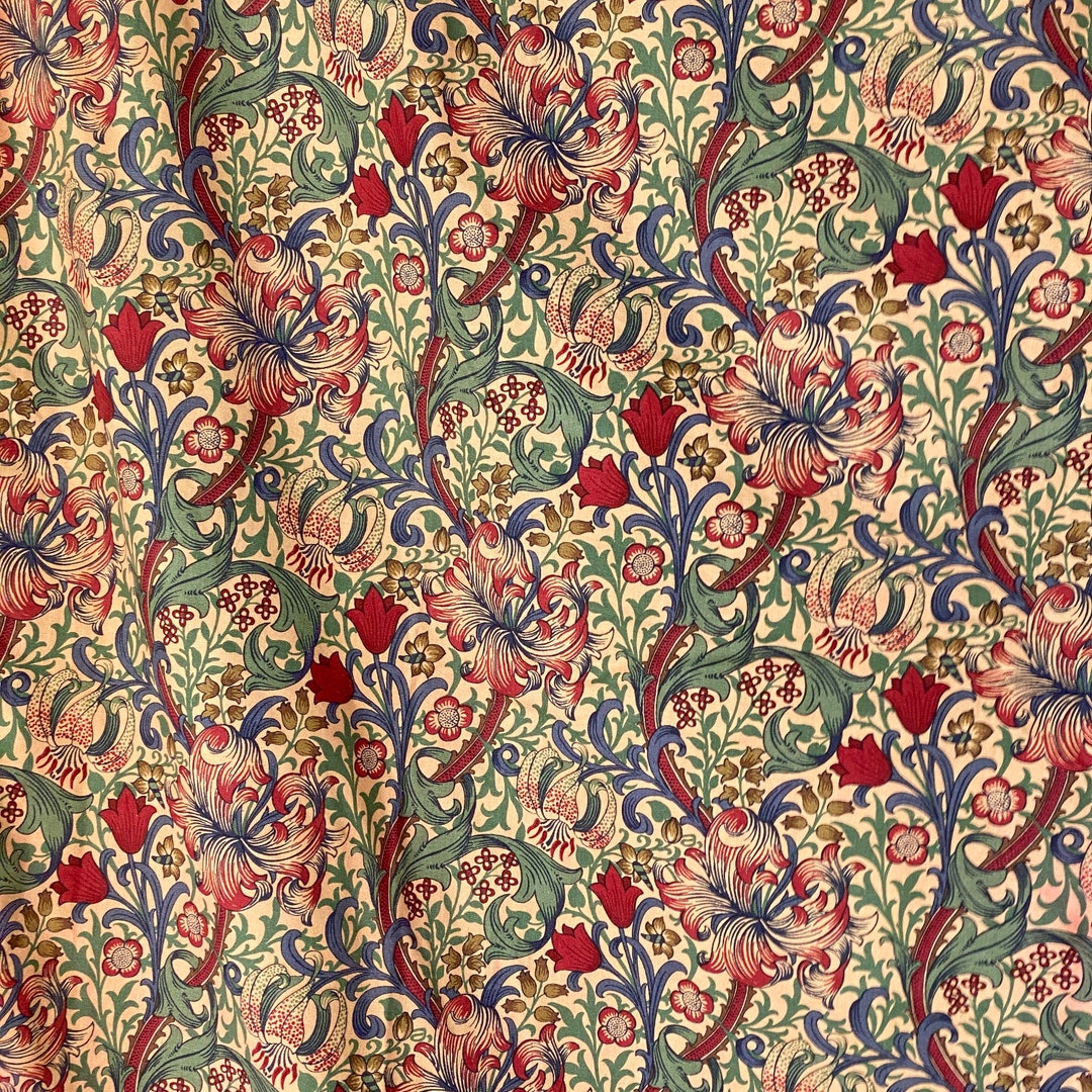 Sweet 90's Curtains English Fabric William Morris Type Design Backed in ...