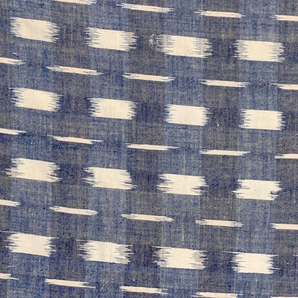 Blue and White Ikat Fabric - Etsy