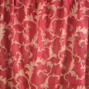 Antique Curtain French Red FADED Drape C 1920 FADED GORGEOUS Design ...