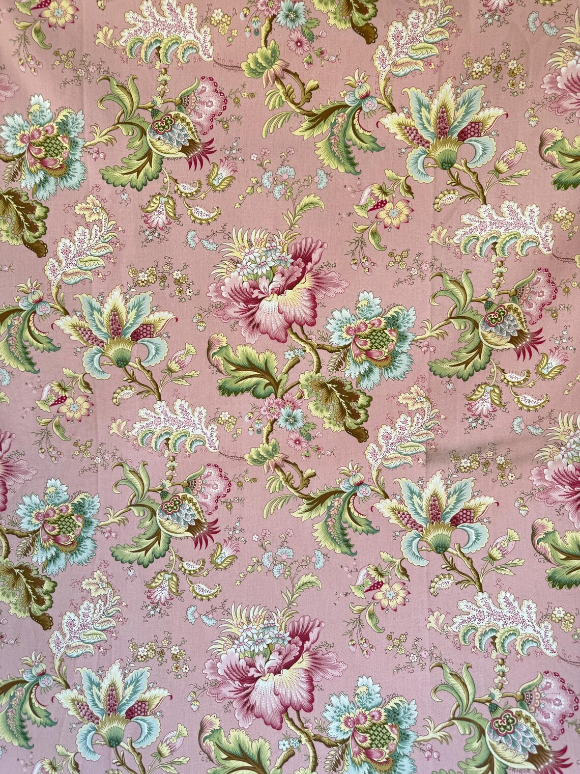 117x98 (2avail) 1980pink Indienne Floral Heavy Weight Fabric for ...