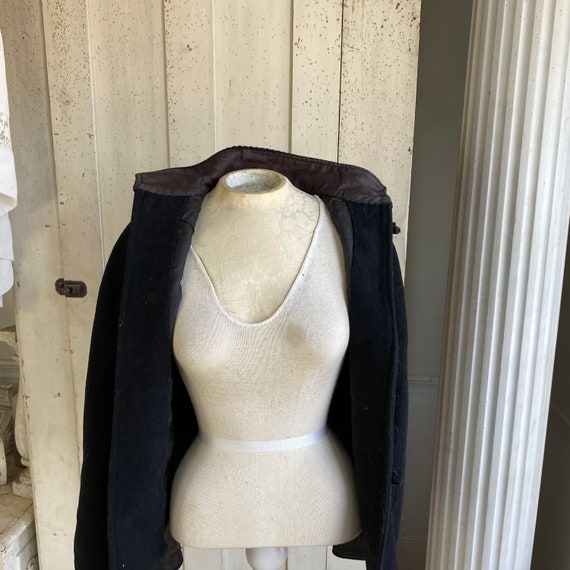 Incredible! Antique Collared Cape French Black Wool S… - Gem