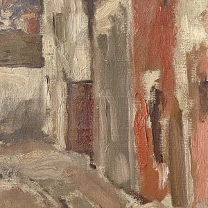 French of France Villiage Antique Oil Painting Art Wall Hanging Paul ...