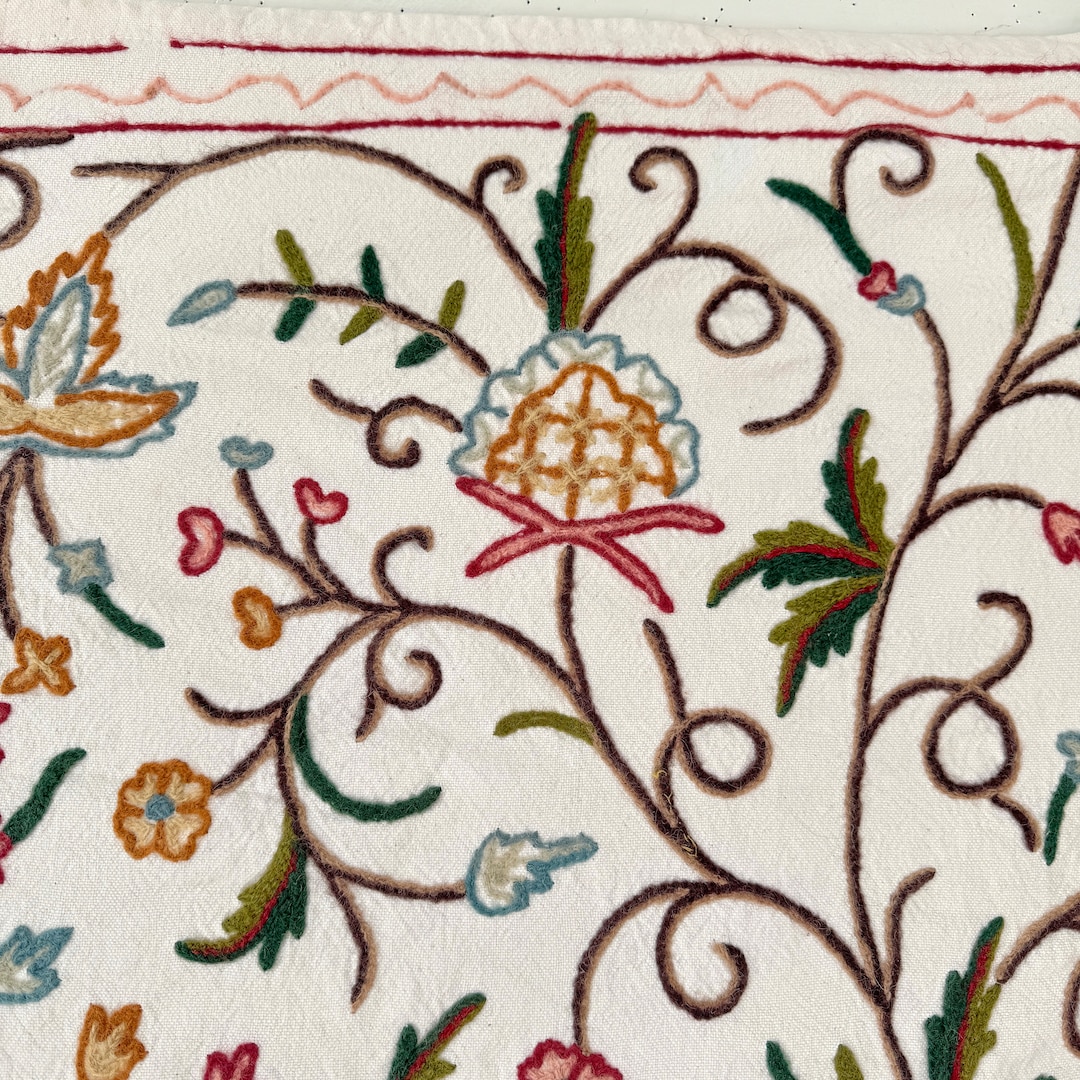 100x84 Crewelwork Curtain Tablecloth Bedcover Tapestry Wall Hanging ...