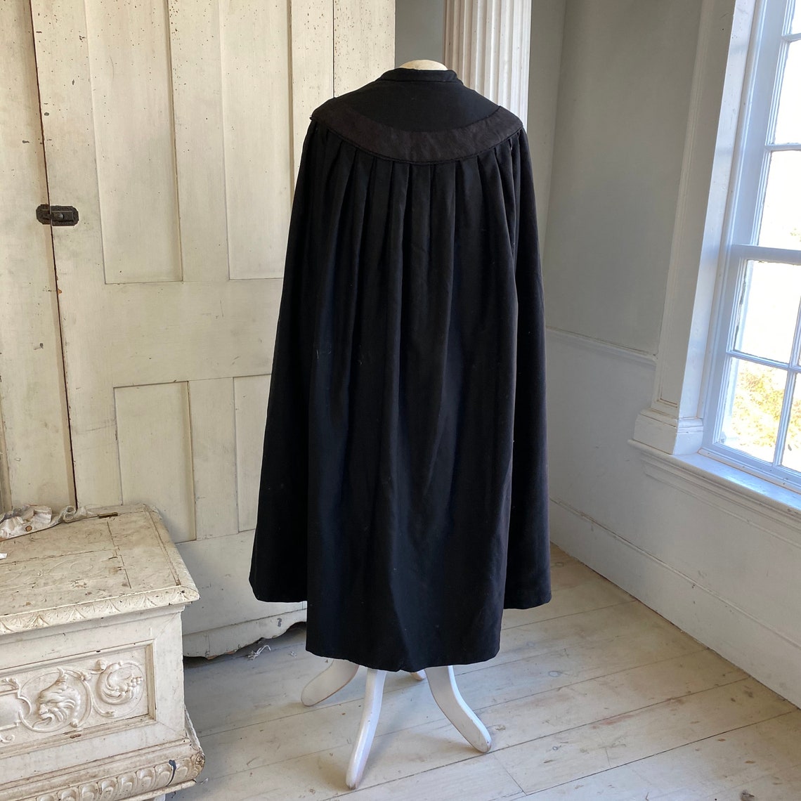 Judge's Gown Antique Cape Cloak Black Velvet Wool - Etsy