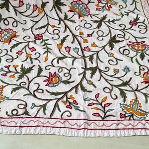 98x86 PINK Embroidered Crewelwork Wall Art Hanging Handmade Unique ...