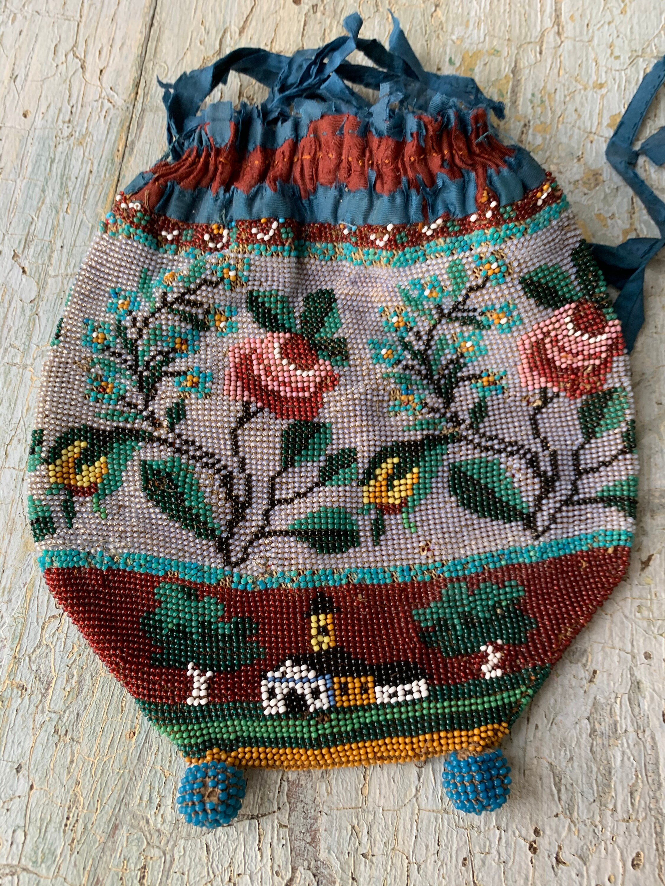 Microbead Micro Bead Purse Bag Pouch Antique French | Etsy