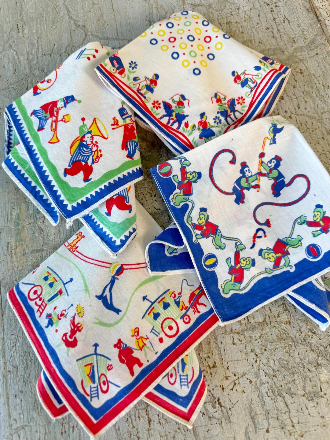 4 Stocking Stuffer Idea French 1930's Embroidered Handkerchief Hankie ...