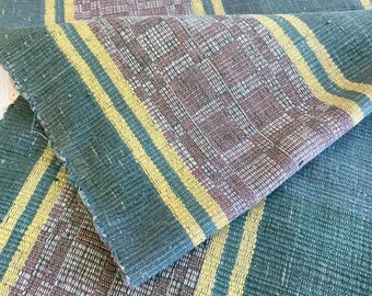 European Rag Rug Hand Woven Vintage Plaid Striped Runner | Etsy