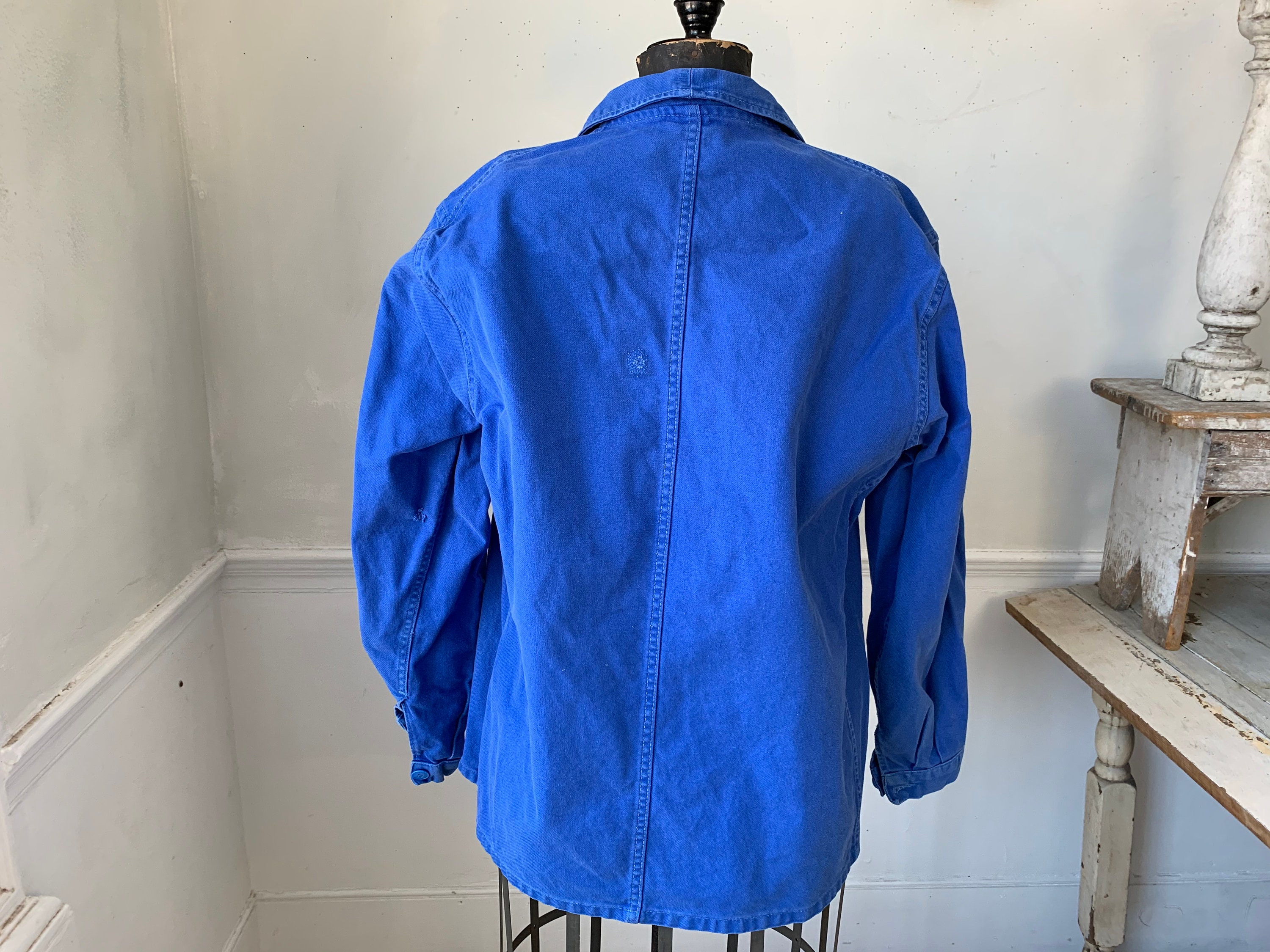 Vintage French Prussian Blue Jacket Farmer's Work Clothing - Etsy