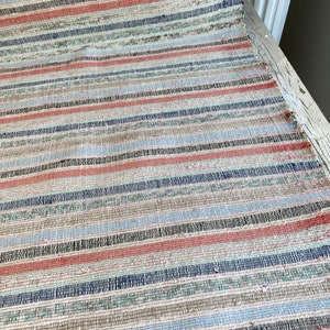 European Rag Rug Hand Woven Vintage Plaid Striped Runner Carpet ...