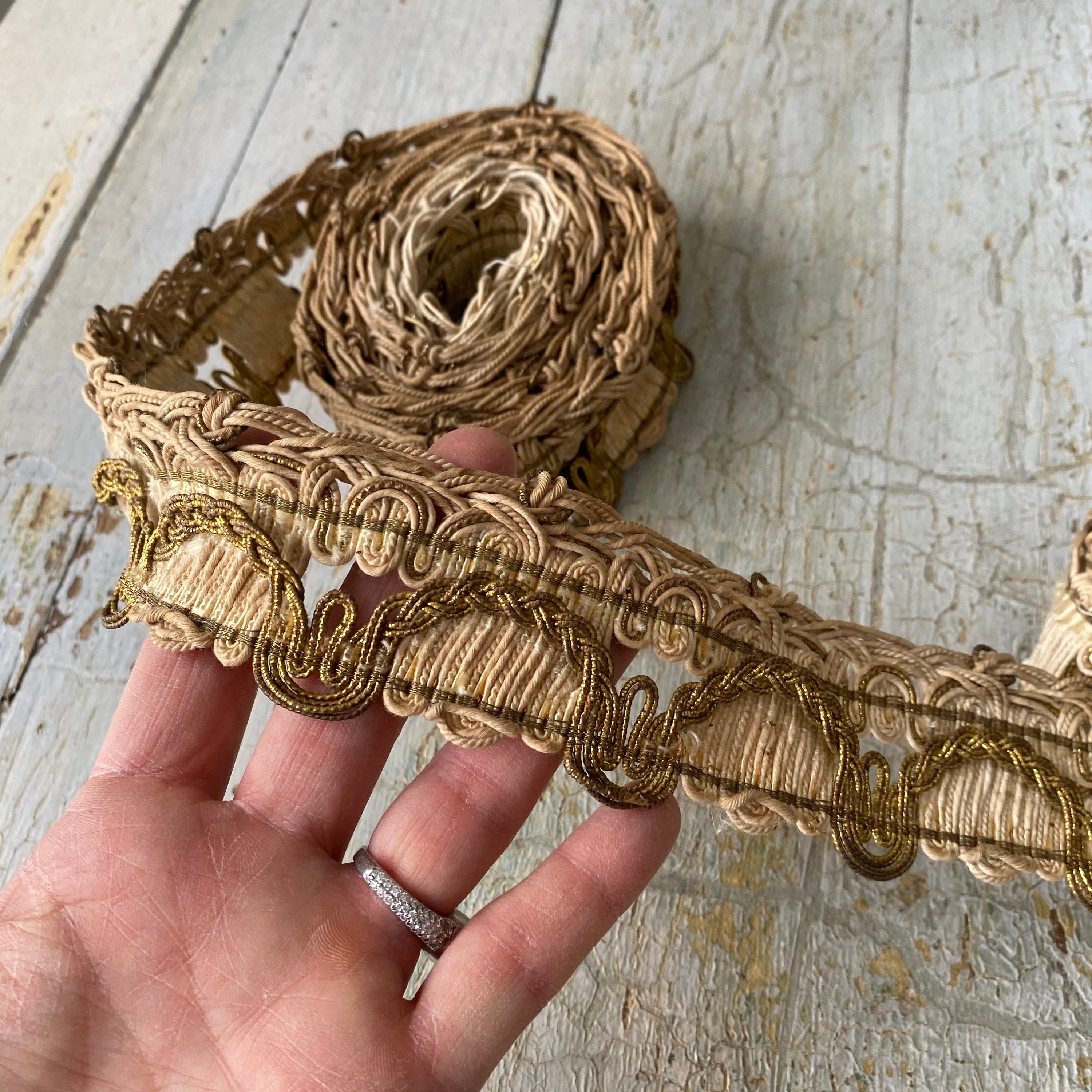 3.5 Yards Antique French Trim Passementerie Gimp - Etsy