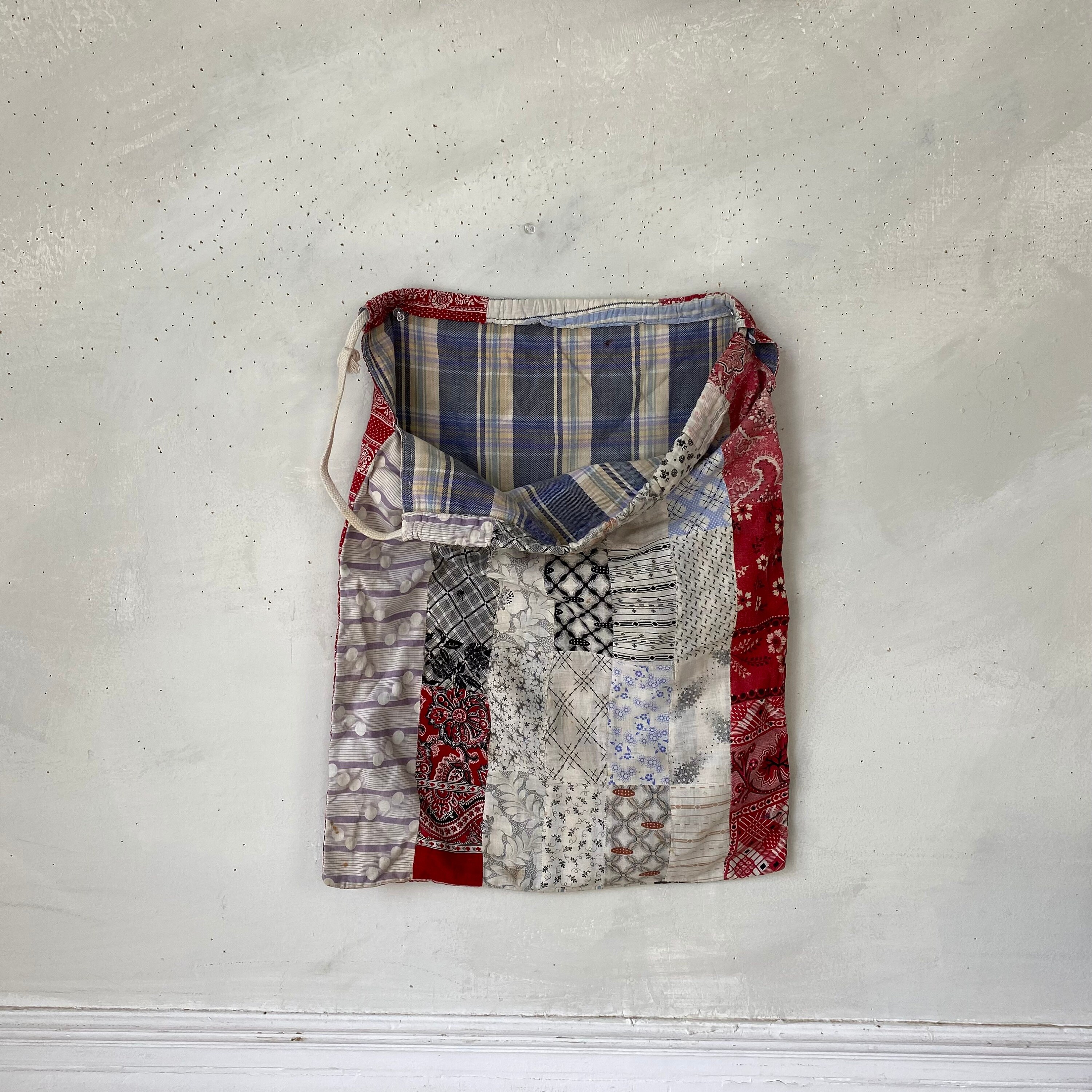 Patchwork Drawstring Bag Super Sweet Bag Laundry Bag 19th - Etsy