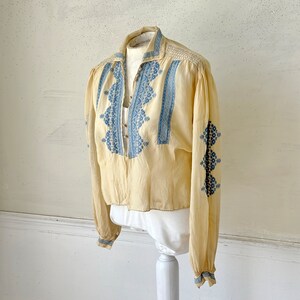 1920 1930's Vintage Turkish Embroidered Shirt Blouse Sleeveless ...
