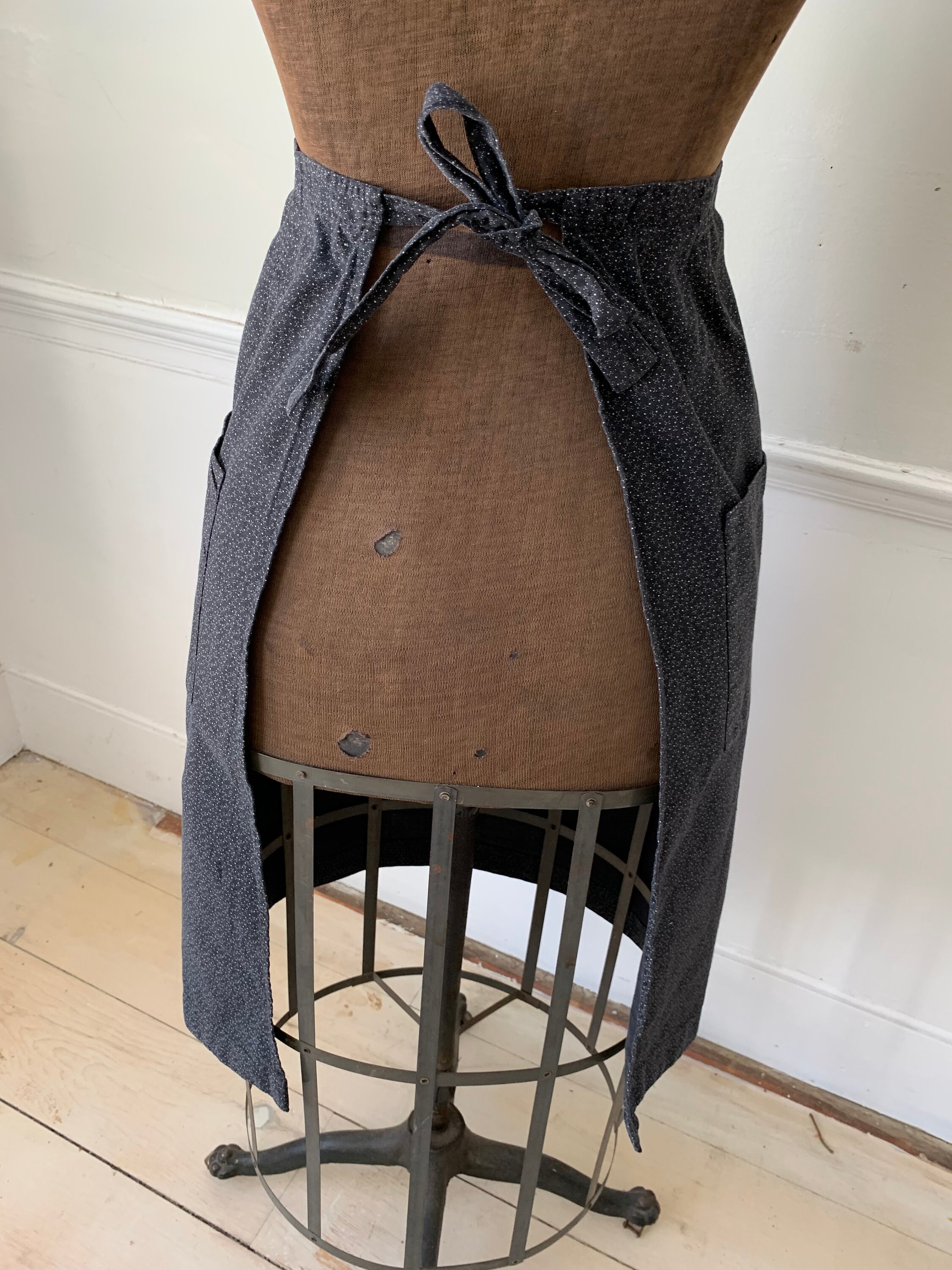 Vintage Waist Apron French Country Workwear Textile Cotton | Etsy