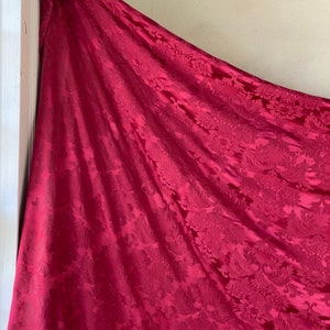 Antique French DIVINE Red Raspberry Pink Silk Damask Elegant Fabric ...