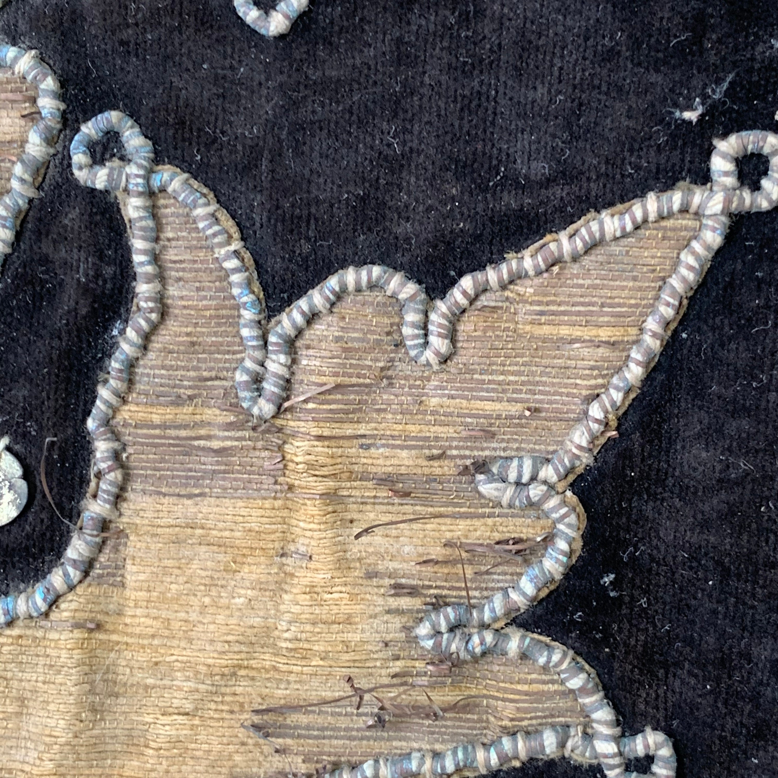 Antique Portuguese 18th Century Brocade Applique Metallic Embroidery ...