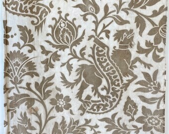 1.8 Yds X 62 French Brown Tweed WOOL Unused Fabric OLD Workwear Woven ...