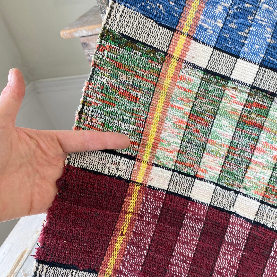 PER 1 YARD Vintage Rag Rug Stair Hall Table Runner European - Etsy