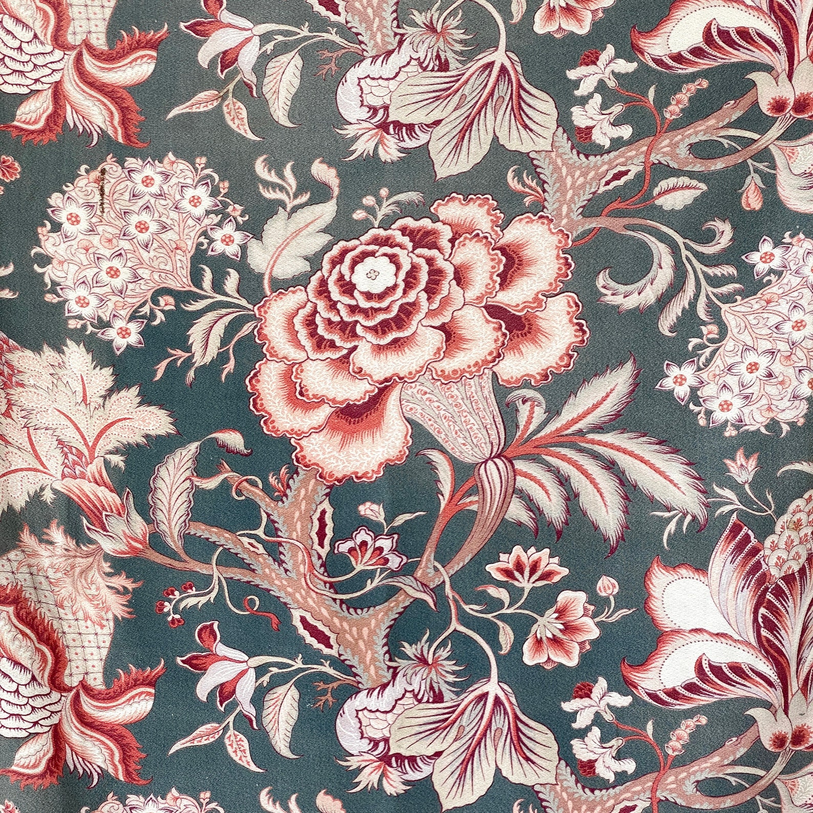 1890 Palampore Inspired Antique French Large Scale Floral Arborescent ...