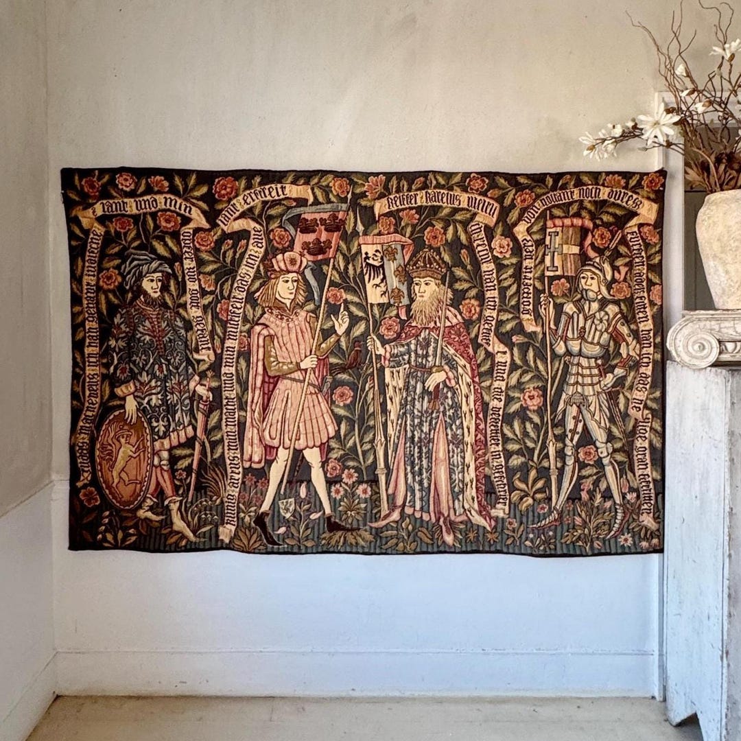 6.8ft X 4.3ft French JP Pansu Medieval Renaissance Tapestry Horizontal ...