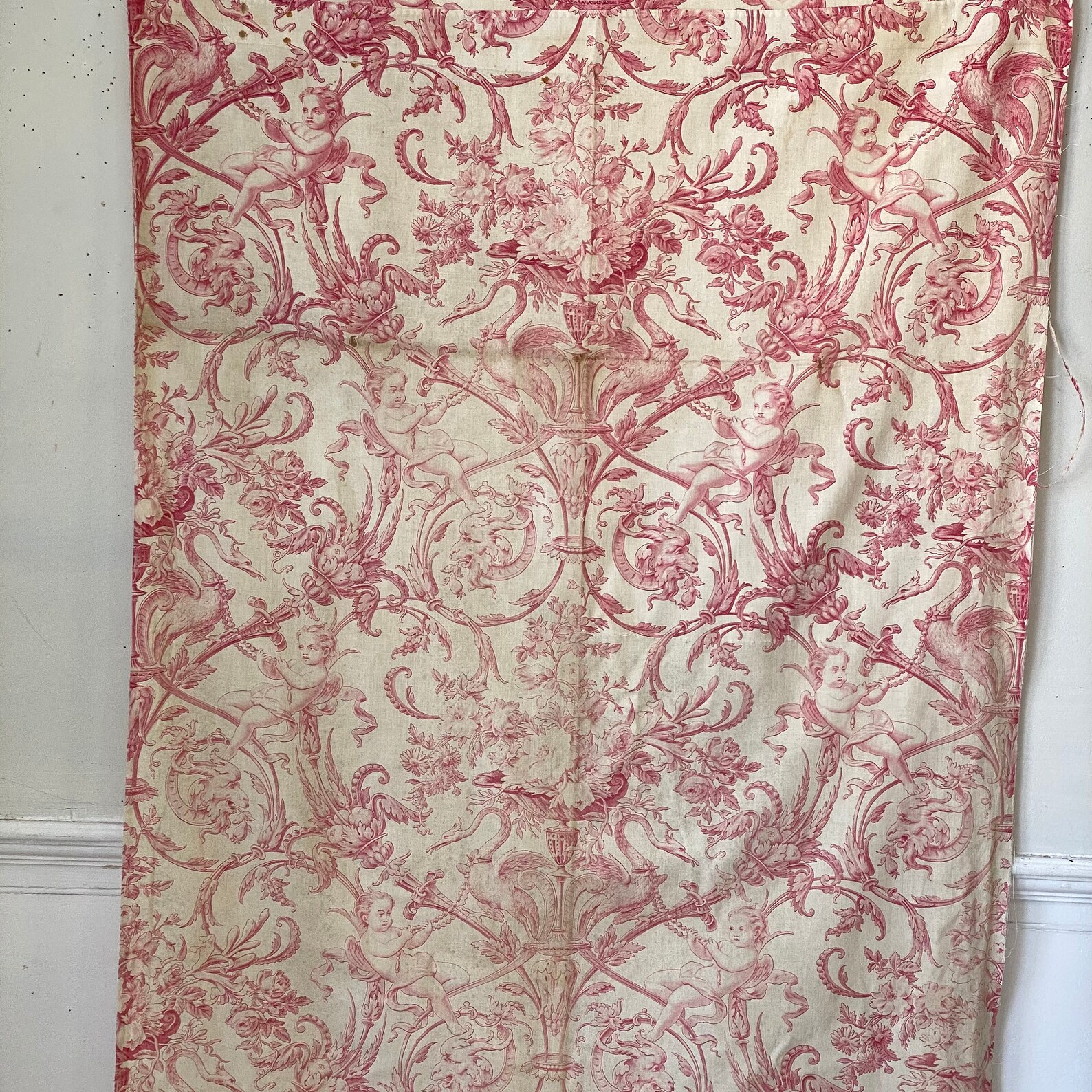 Grotesque Fabric Material Antique French Brown Design 1880 | Etsy