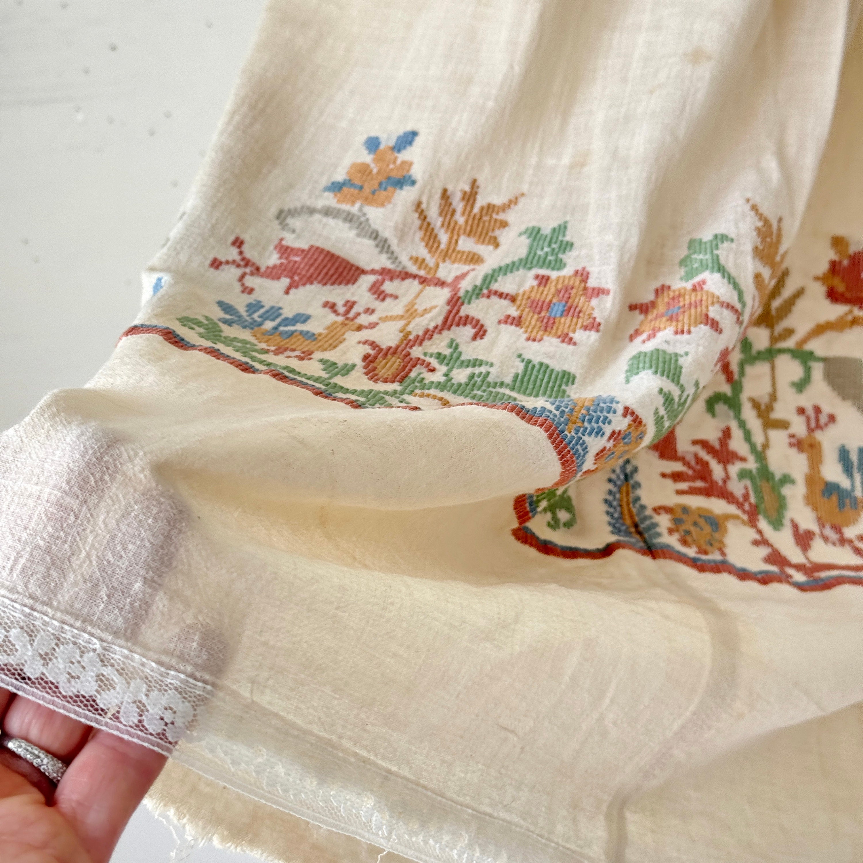 1920 1930's Small 24 Waist Vintage Turkish Embroidered Skirt Cotton ...