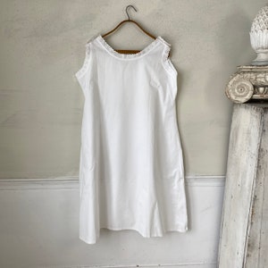 JB 56 Inch Waist Monogram 1940's French Vintage Cotton Slip Lace ...