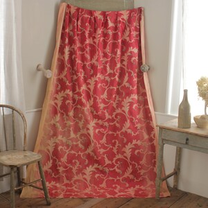 Antique Curtain French Red FADED Drape C 1920 FADED GORGEOUS Design ...