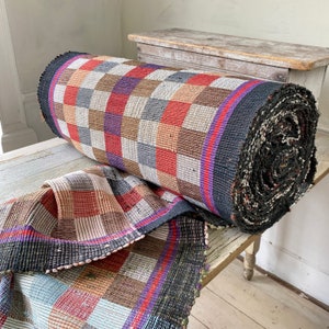 PER 1 YARD Vintage Rag Rug Stair Hall Table Runner European Carpet Rug ...