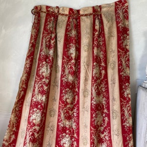 C 1880 Antique French Red Curtain Rococo Design Floralunique Window ...