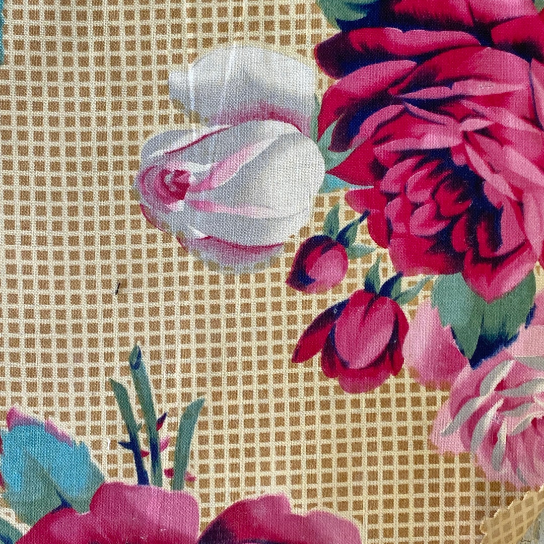 French Fabric Vintage Sample Page Art Deco 1920's Antique Material ...