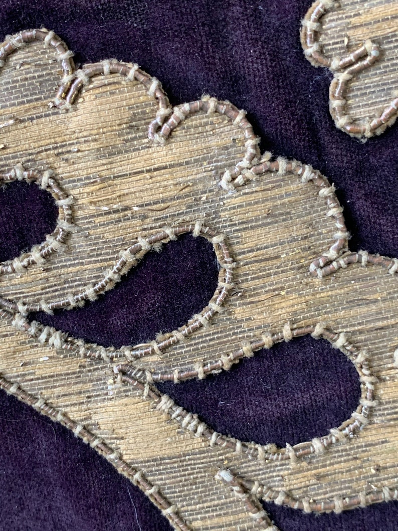 Antique Portuguese 18th Century Brocade Applique Metallic - Etsy