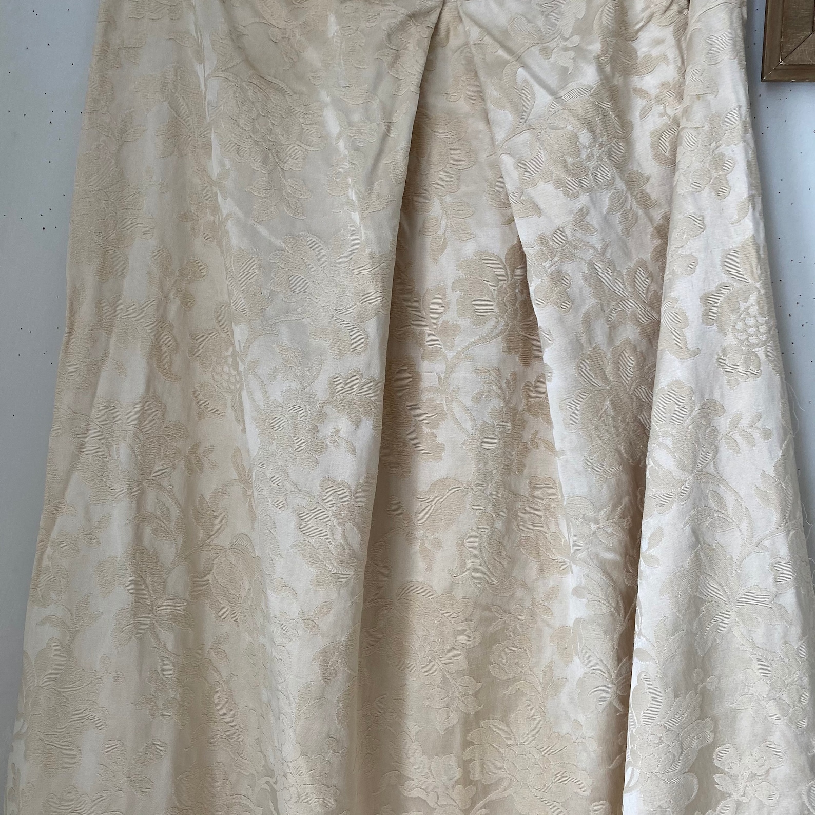 Vintage Damask Cotton Rayon Silk off White Curtain Material - Etsy