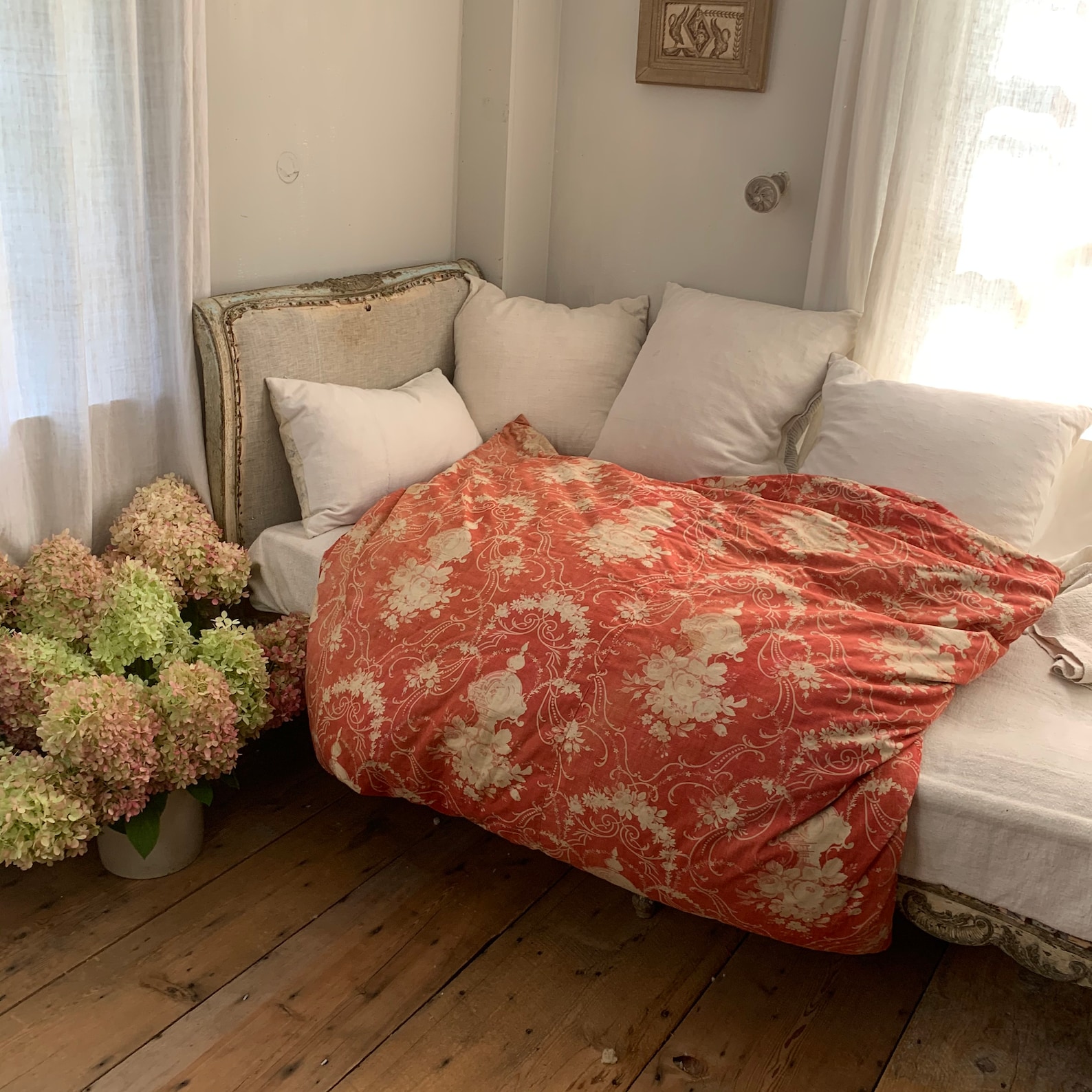 Antique French Feather quilt Eiderdown textile c 1870 original | Etsy