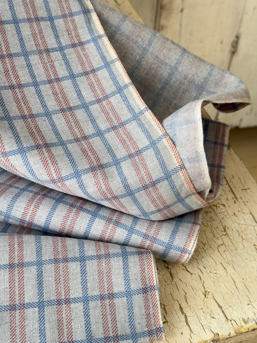 5.47 Yrds French Brushed Cotton Flannel Soft French Vintage Tailor ...