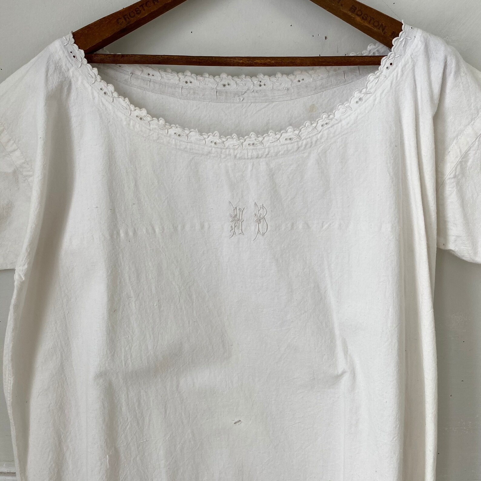 French Monogrammed Chemise Night Shirt Tunic French Linen | Etsy