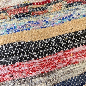 Vintage Rag Rug 34.8 YARDS Long Hand Woven Vintage Runner Carpet Rare ...