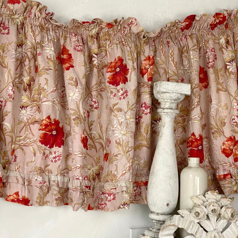 C 1900 Antique Valance Twill Weave French Fabric Old Material - Etsy