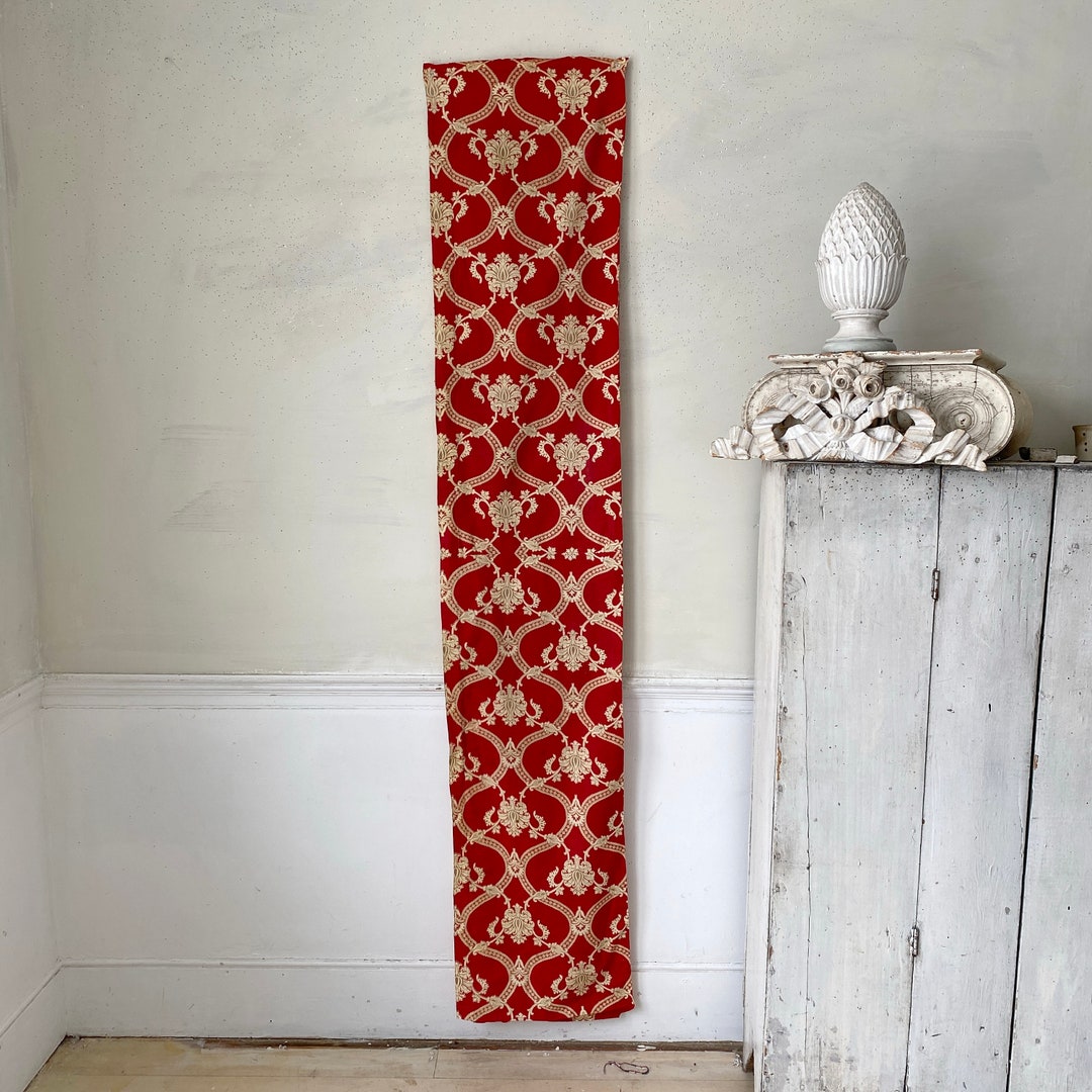 Antique French Fabric 1880 Red Design Old Fabric the Textile Trunk Eco ...